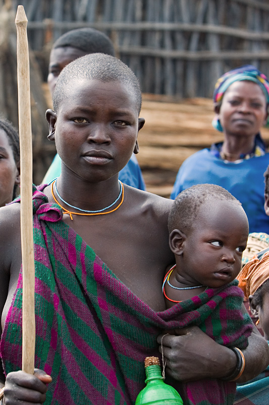 88 Surma woman with child